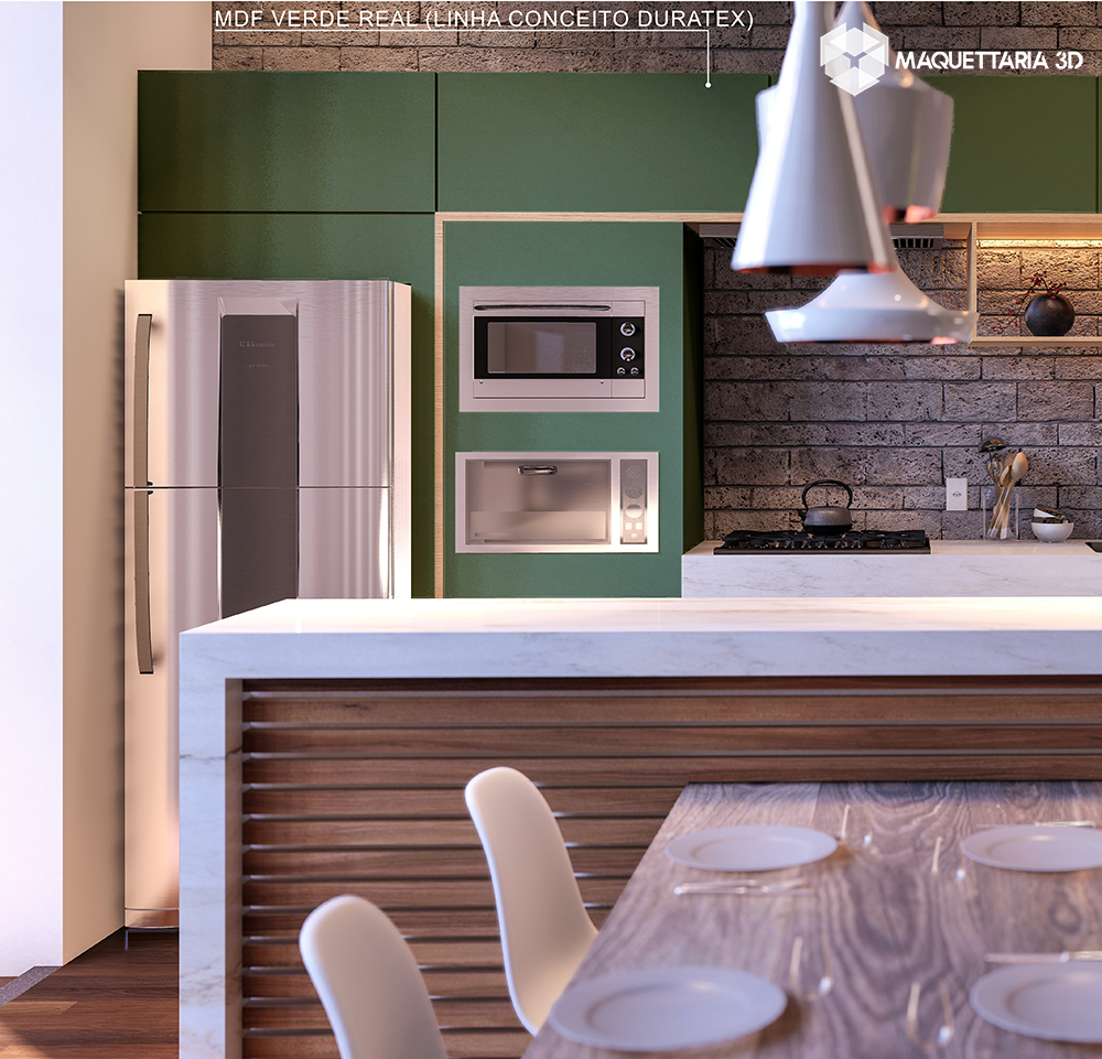 MDF Verde Real – Maquettaria 3D