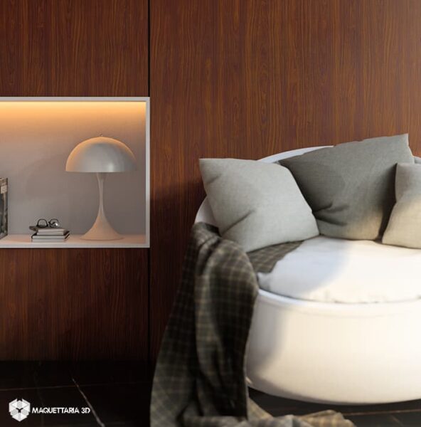 MDF Pau Ferro Natural - Maquettaria 3D