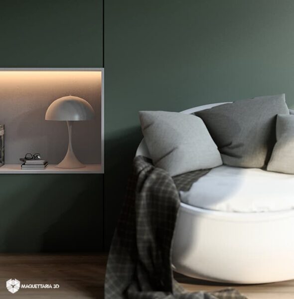 MDF Verde Floresta - Maquettaria 3D