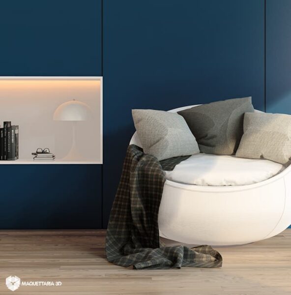 MDF Azul TX - Maquettaria 3D